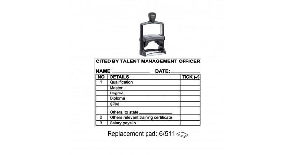 Trodat Heavy Duty 5211 Self Inking Stamp 85x55mm